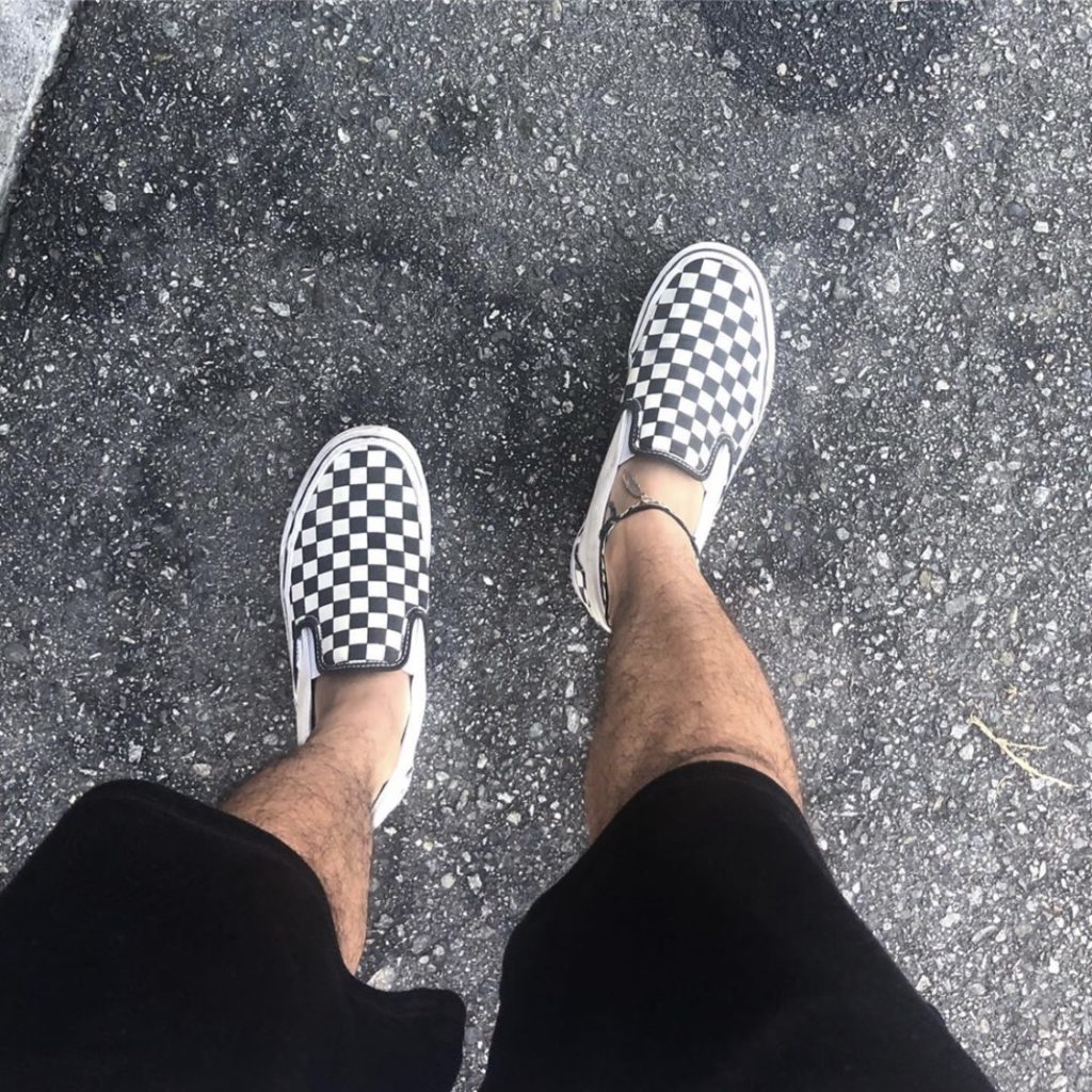 Frat_boy_feet_’s size 8.5 feet sockless in slip on Vans - Male Feet Blog